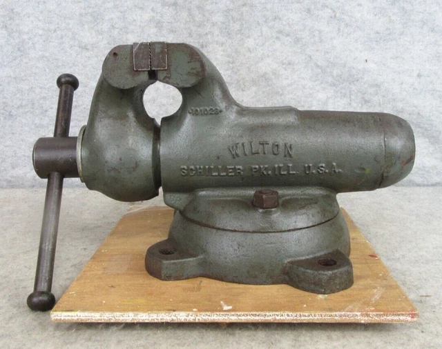 VINTAGE WILTON SCHILLER Bullet Bench Machinist Vise Tool 4" Jaws w ...