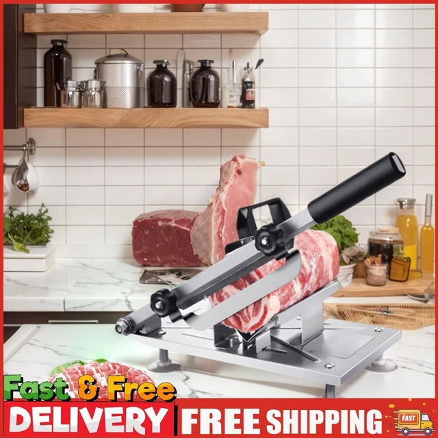 TABLE SLICER STAINLESS Steel Frozen Meat Cutting Machine Adjustable ...