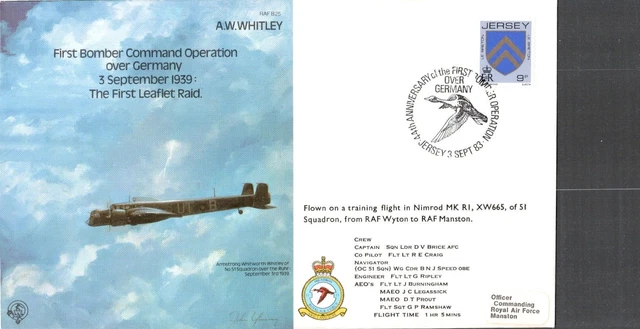 1983 1ST BOMBER Command Operation Commemorative RAF Nimrod Flown Cover ...