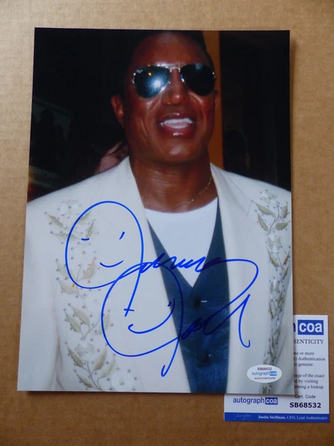 AUTOGRAPHE SIGNÉ JERMAINE JACKSON signé sur photo 20x27,5 cm ACOA COA ...