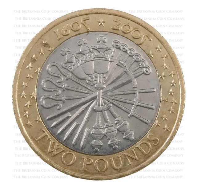 2005 TWO POUND Coin - Guy Fawkes Gunpowder Plot - £2 Coin - Circulated ...