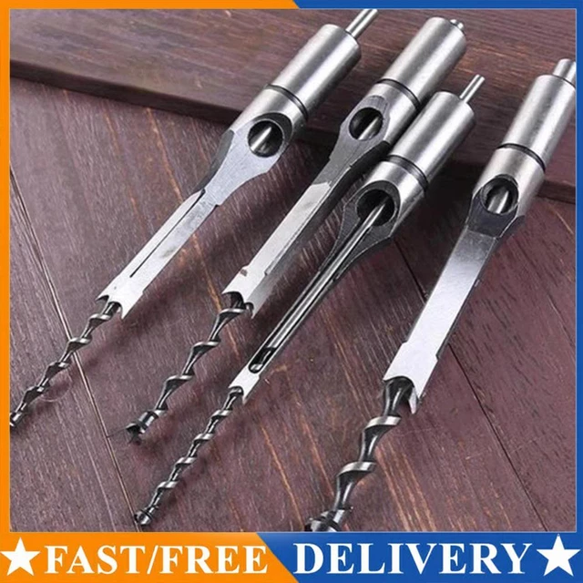 1 PCS SQUARE Hole Mortise Chisel Drill Bits Portable HSS Mortising ...