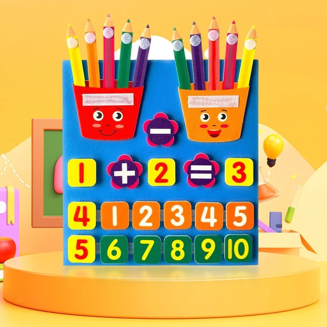 DIY NUMBERS FELT Board ,Early Education Math Teaching Aids, Math Toys ...