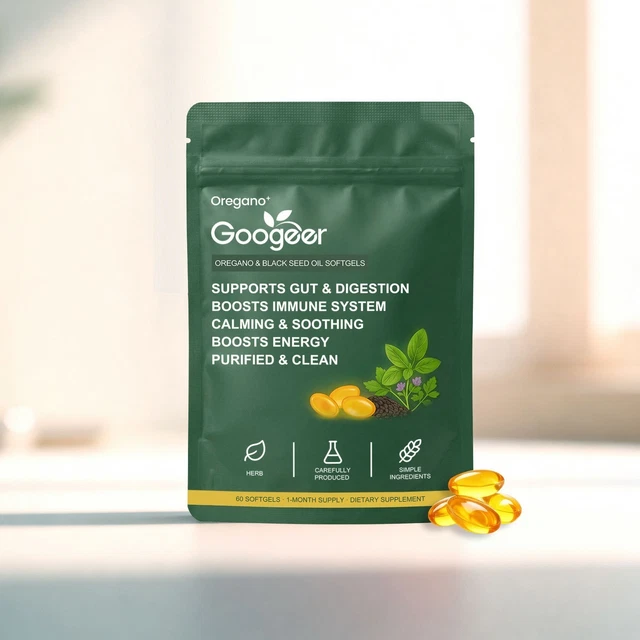 OIL OF OREGANO and Black Seed Oil Softgels 6000mg Supports Gut ...