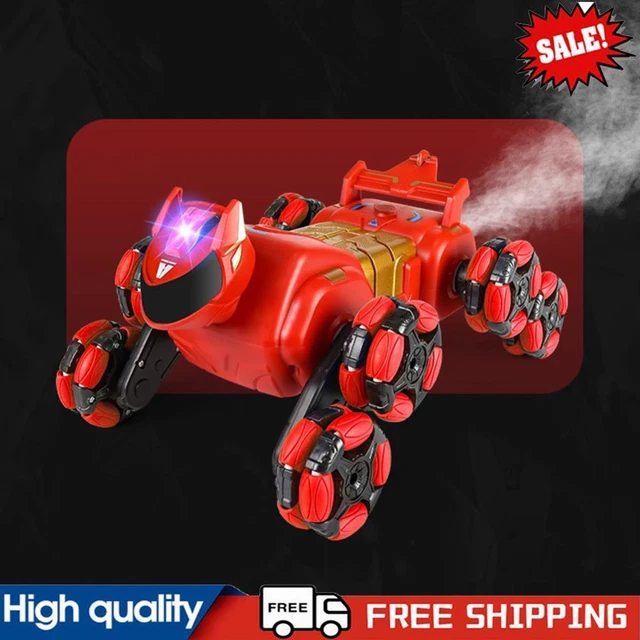 2.4GHZ 4WD EIGHT Wheeled Remote Control Stunt Dog Gesture RC Car for ...