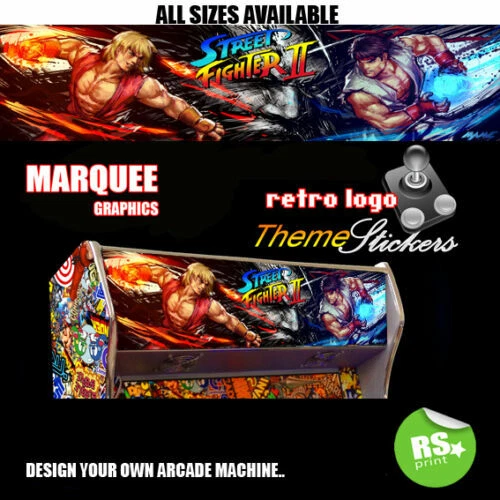 STREET FIGHTER NEW graphic Arcade Artwork Marquee Stickers Graphic / All Sizes £9.54 - PicClick UK