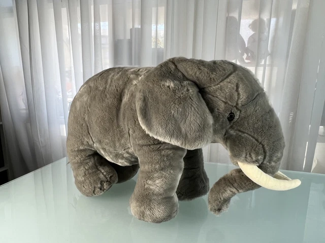PELUCHE DE COLLECTION Steiff animal éléphant 32 x 46 cm excellent état ...