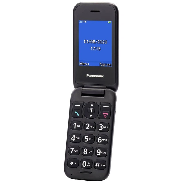 PANASONIC KX-TU400 TÉLÉPHONE portable à clapet pour séniors gris EUR 66 ...