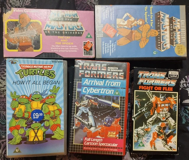 VHS 80S CARTOONS Transformers TMHT Turtles He-man Arrival From ...