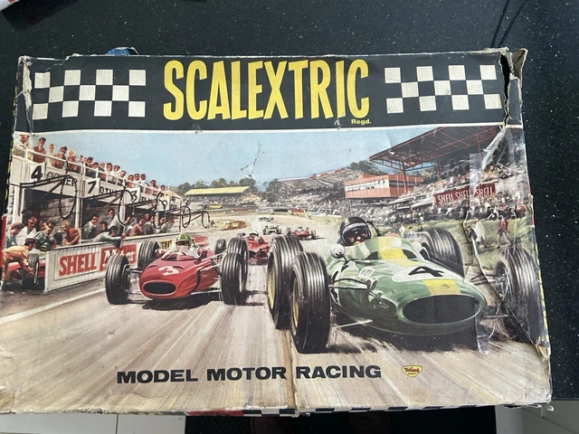 TRIANG SCALEXTRIC SET GP 50 Box and Car Bits Track Lotus 1960's model ...