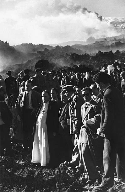 THE PRIEST INHABITANTS Mascali meeting after eruption Mount Etna M- Old ...