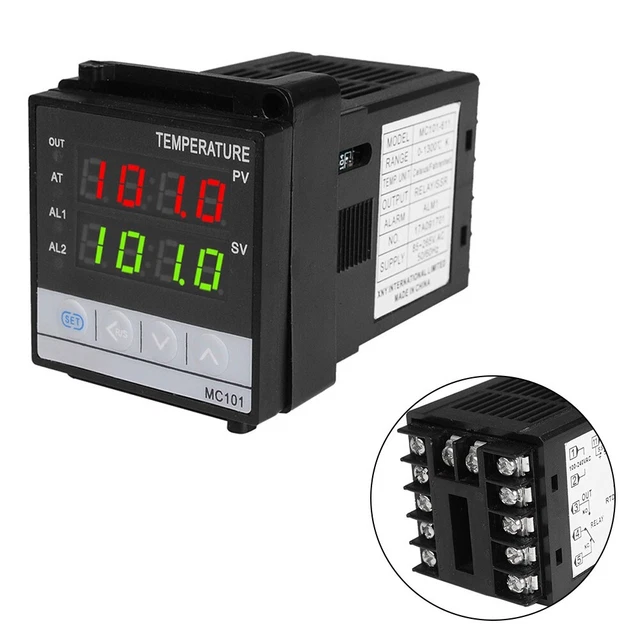 CONTRÔLEUR DE TEMPÉRATURE de précision PID PT100 K thermocouple 12 VDC alimen EUR 30,43 ...