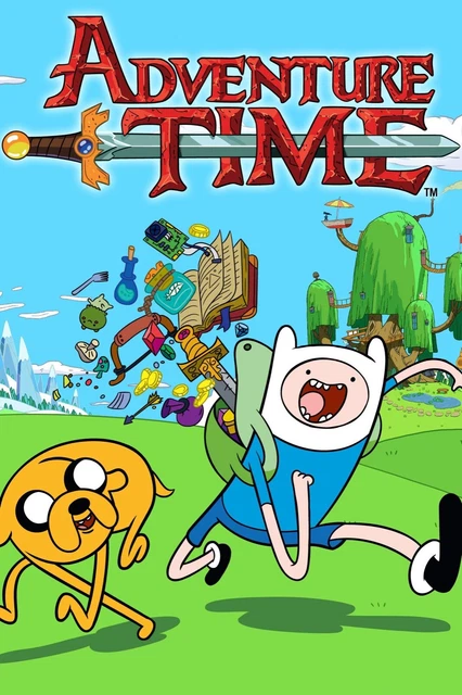 ADVENTURE TIME CARTOON poster, bluey, barbie,Mickey Mouse, Tom and ...