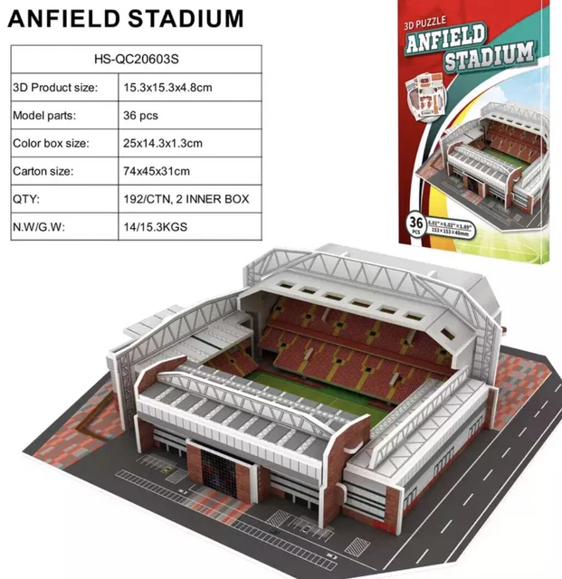 LIVERPOOL FC ANFIELD Stadium 3D Model £4.99 - PicClick UK