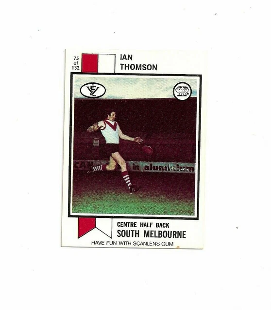 SCANLENS 1974 VFL/AFL FOOTBALL CARD #79 Greg Lambert MINT(South ...