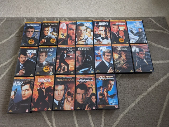 THE JAMES BOND 007 Collection 19 vhs tapes vintage retro £22.00 - PicClick UK
