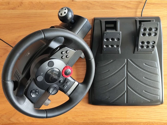 LOGITECH DRIVING FORCE GT Racing Wheel & Pedals with Power Supply and ...
