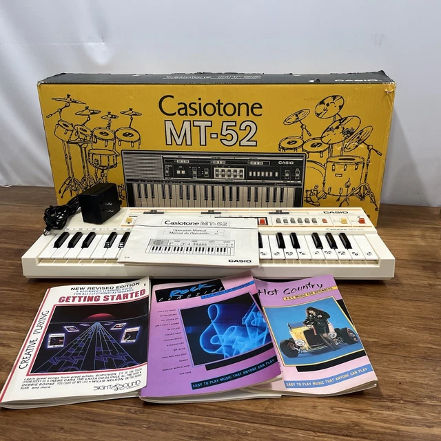 VINTAGE CASIO MT-52 White Keyboard Casiotone Piano W/ Manual AC Plug Box Extras £67.86 - PicClick UK
