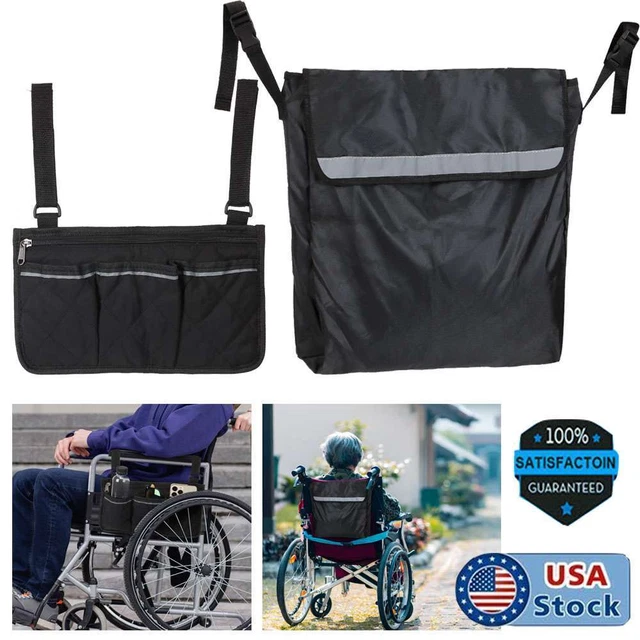 WHEELCHAIR BAG WATERPROOF Backpack Mobility Scooter Large Storage Side ...
