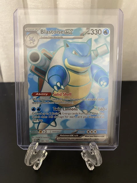 POKÉMON 151 BLASTOISE Écarlate & Violette EX Full Art 184/165 Ultra Rare Anglais EUR 9,67 ...