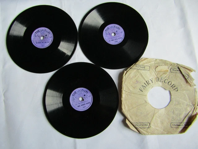 1920S RECORDS X 3, Nursery Rhymes The Fairy Label Edison Bell 5/6 ...