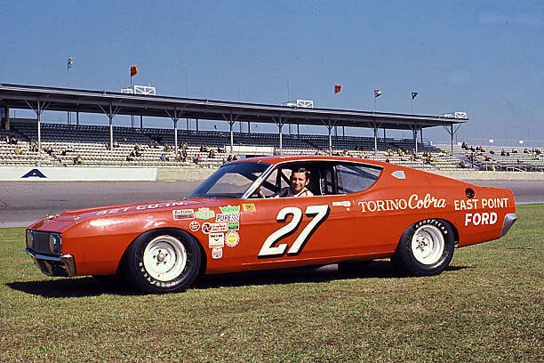 DONNIE ALLISON POSES With The Ford Torino Cobra At Daytona 1969 OLD ...