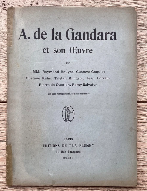 A. DE LA Gandara et son Œuvre, éditions de La plume 1902 EUR 28,00 ...