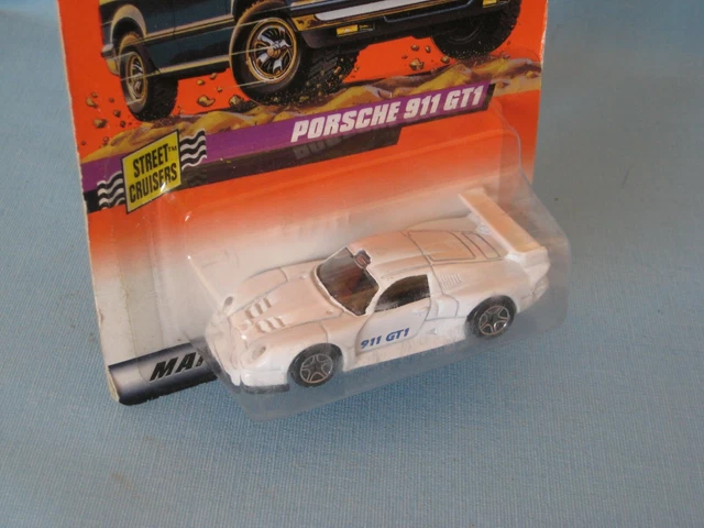 MATCHBOX PORSCHE 911 GT1 White Body Racing Le Mans Toy Model Car 75mm ...