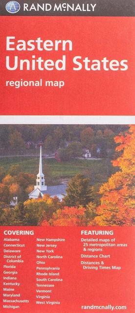 RAND MCNALLY EASTERN United States: Regional Map £20.55 - PicClick UK
