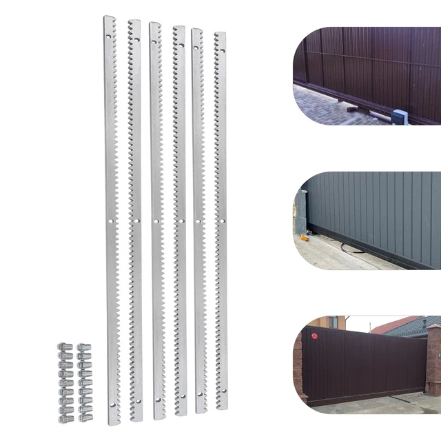 STEEL GATE TOOTH Toothed Rack Automatic Sliding Gate Opener Rails 6X 1m ...