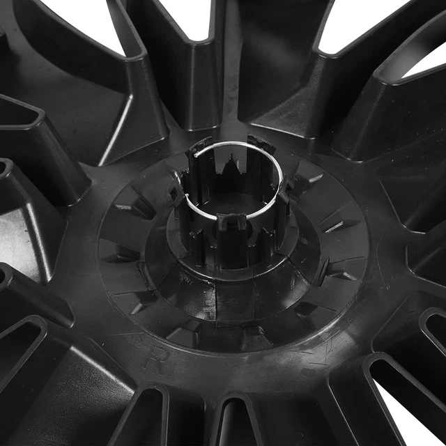 (MATTE BLACK)19 INCH Wheel Hub Cap Durable Swirl Design For Wheel Rim ...