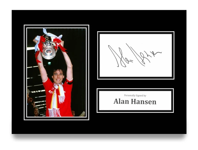 CARTA AUTOGRAFA FOTO firmata A4 Alan Hansen display regalo + COA EUR 38 ...