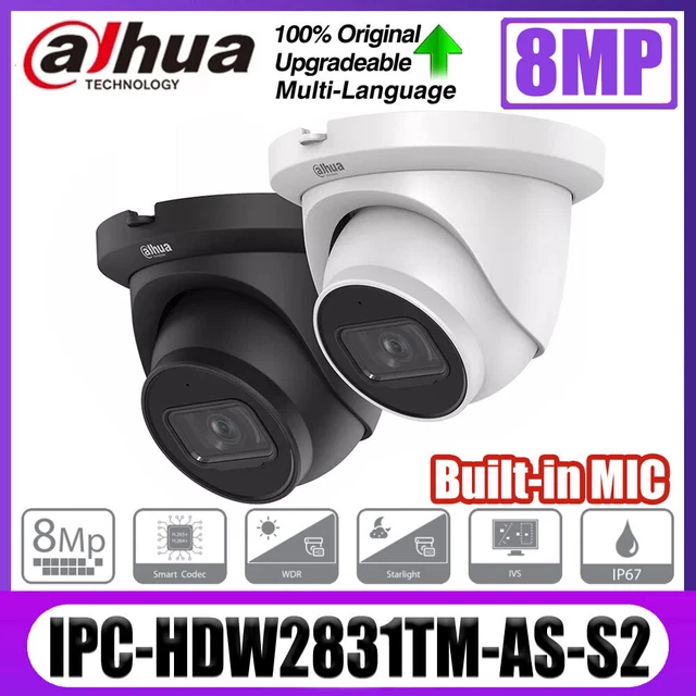 DAHUA 4K 8MP IP Camera IPC-HDW2831TM-AS-S2 Starlight Built in MIC IVS ...