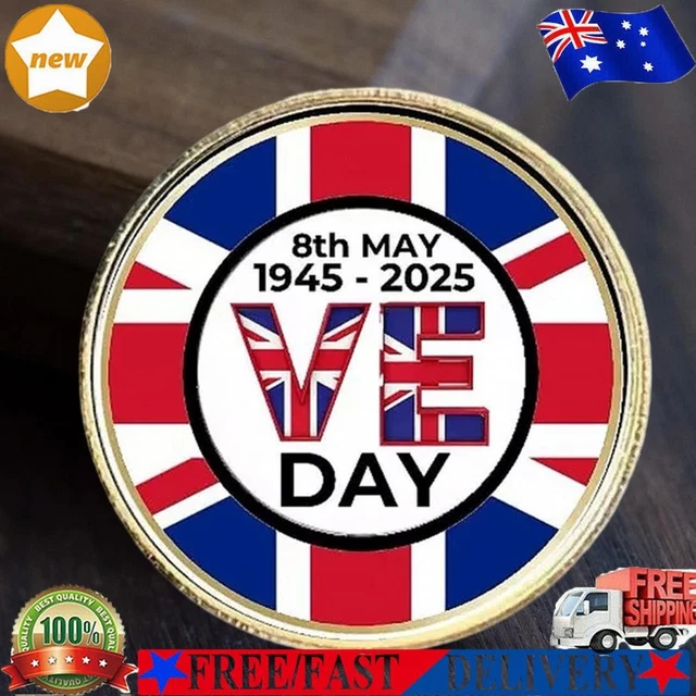 VE DAY BADGE 25mm VE Day National Badge for Clothing Bags Shirt ...
