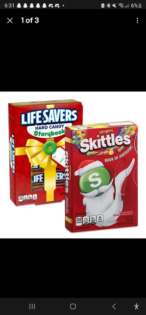 LIFESAVERS AND SKITTLES Christmas Storybook Variety Pack )6 Two Packs ...