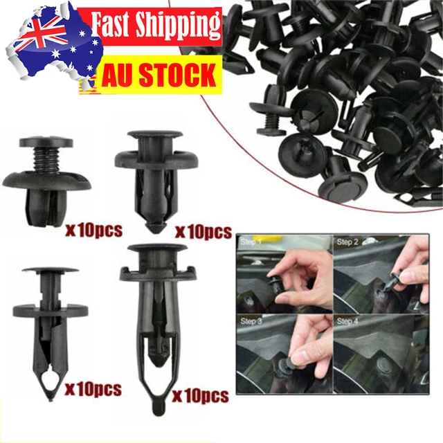 40*CAR BODY RIVET Push Pin Bumper Fender Retainer Trim Moulding Clip ...