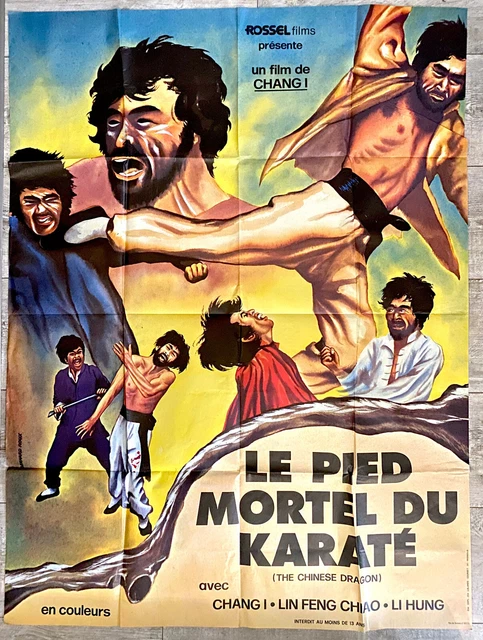 GRANDE ANCIENNE AFFICHE de Cinéma Rossel Films Le Pied Mortel du Karaté B. Roux EUR 19,00 ...