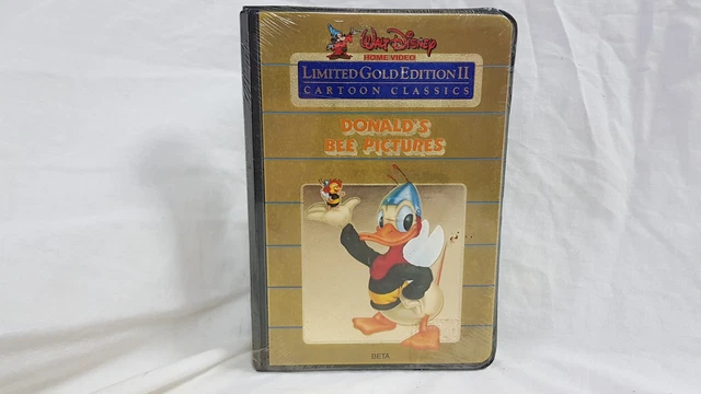 WALT DISNEY DONALD'S Bee Pictures Rare Sealed Beta Tape Limited Gold ...