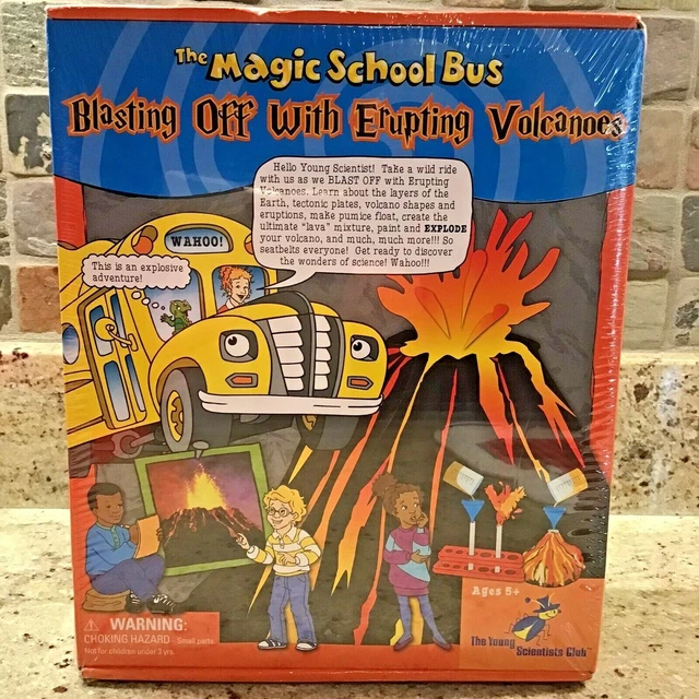 NEW VOLCANO KIT Magic School Bus " Blasting off with Erupting Volcanoes ...