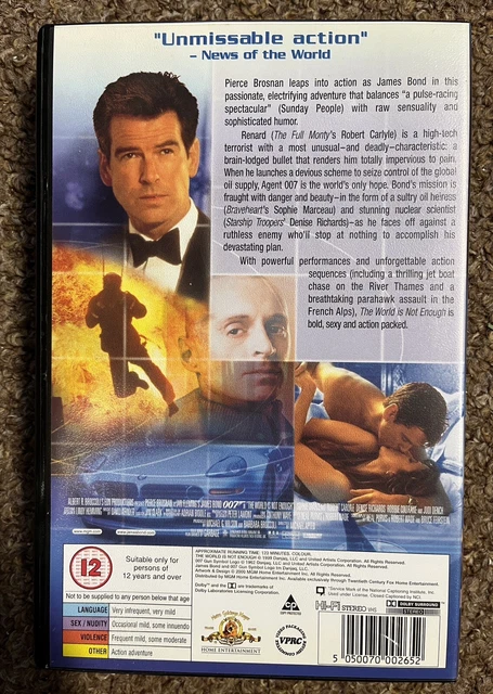 THE WORLD IS Not Enough - James Bond (VHS Ex-Rental) Big Box £10.00 ...