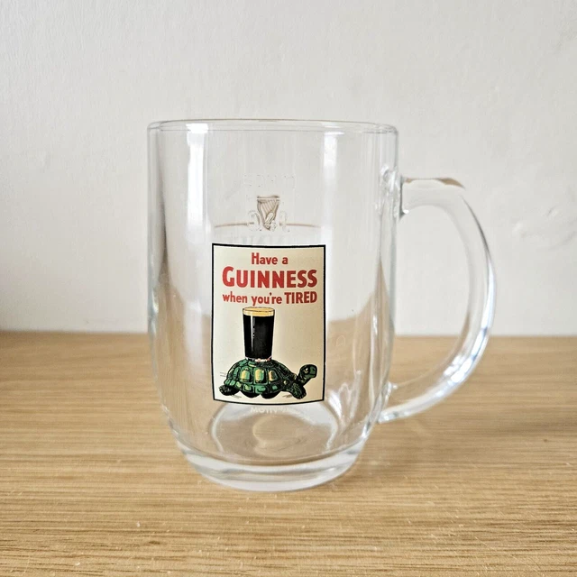 GUINNESS HALF PINT Glass w Handle Tankard Have A Guinness When You're ...