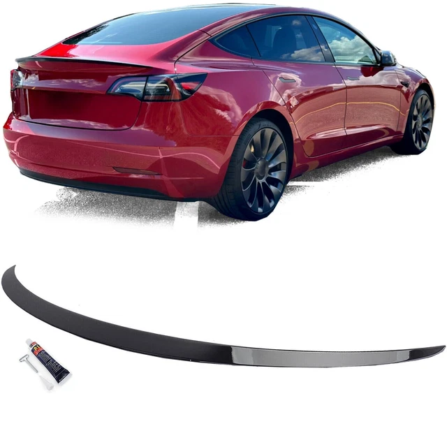 GLOSS BLACK REAR Spoiler For Tesla Model 3 2017+ Model £89.95 - PicClick UK