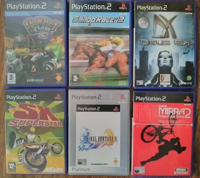 PS2 BUNDLE - Deus Ex, Ratchet And Clank Final Fantasy X, Gallop Racer ...