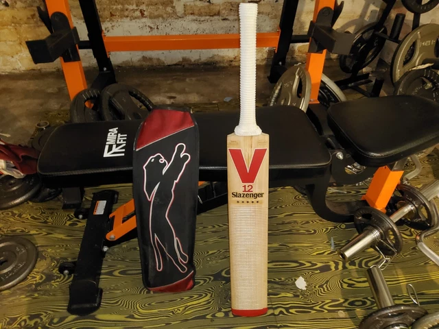 LIMITED EDITION SLAZENGER V12 Five Star Cricket Bat + Cover. Grade 1 £ ...