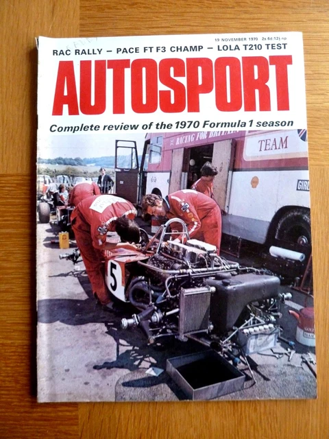 AUTOSPORT MAGAZINE 19 Nov 1970 RAC Rally, F3 Champ, Lola T210 Test, F1 ...