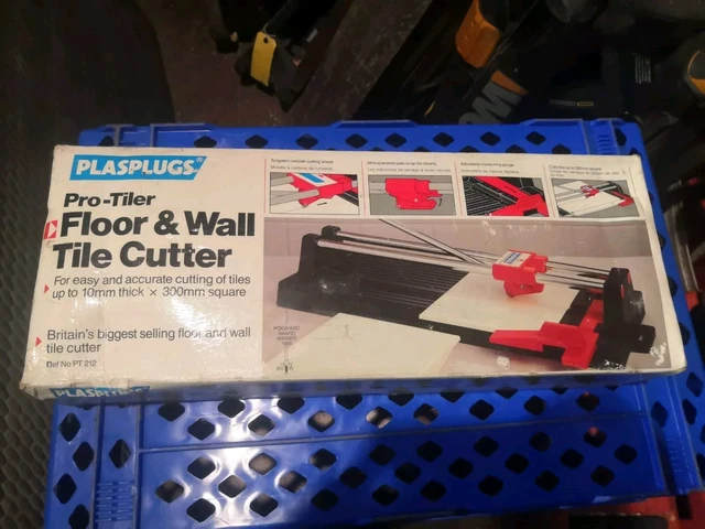 PLASPLUGS PRO TILER FLOOR And Wall Tile Cutter Up To 10MM x 300mm Square Boxed 9.99 PicClick UK