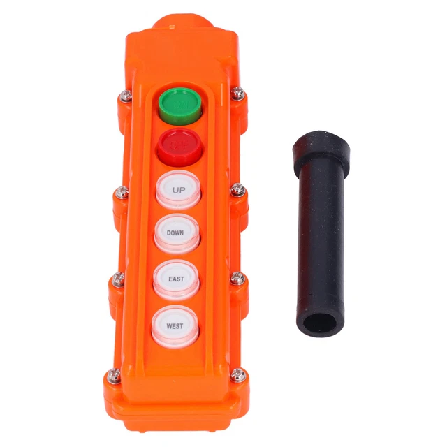 CRANE CONTROLLER HOIST Remote Control Station Push Button Switch 6 Ways ...