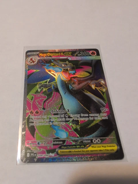 POKEMON PHANTASMAL FLAMES English Mega Charizard X ex 109/094 PACK ...