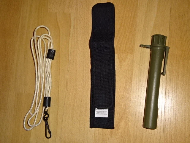 US ARMY LANYARD + Maglite Pouch + Cyalume Holder Desert Storm Pistol ...