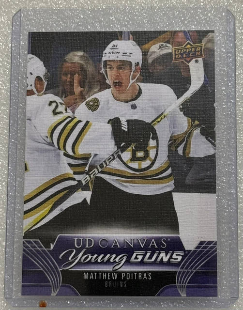 2023-24 UPPER DECK Series 2 Hockey Matthew Poitras C236 Young Guns Canvas Bruins EUR 22,28 ...